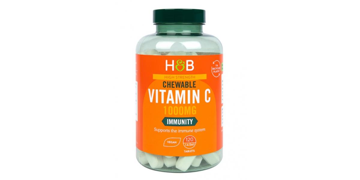 Holland & Barrett High Strength Chewable Vitamin C, 1000mg - 120 ...